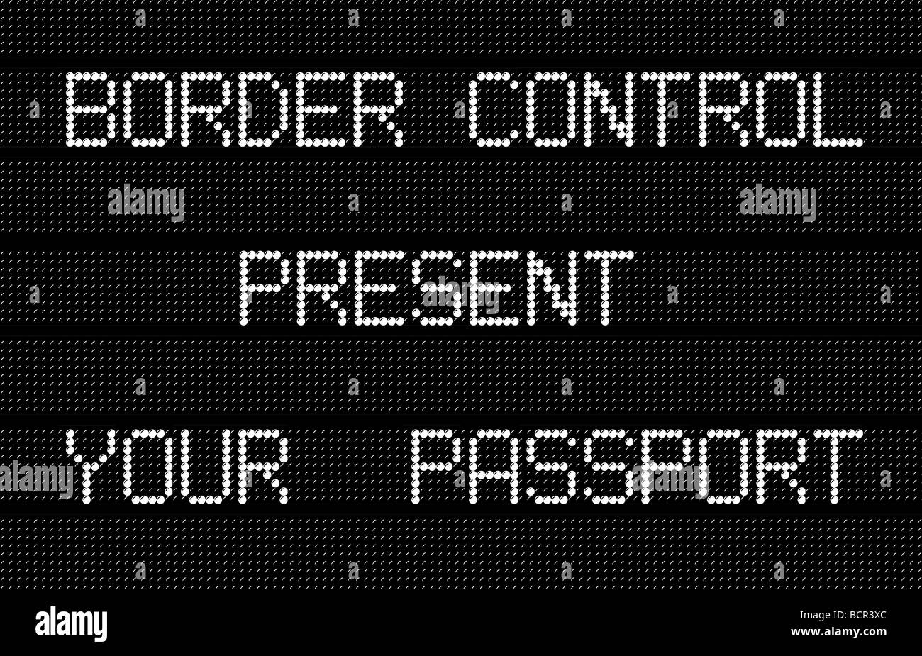 border control sign Stock Photo - Alamy