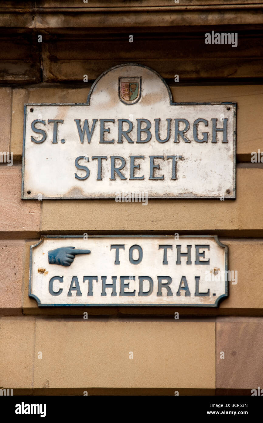 St werburgh street cathedral sign hi-res stock photography and images ...