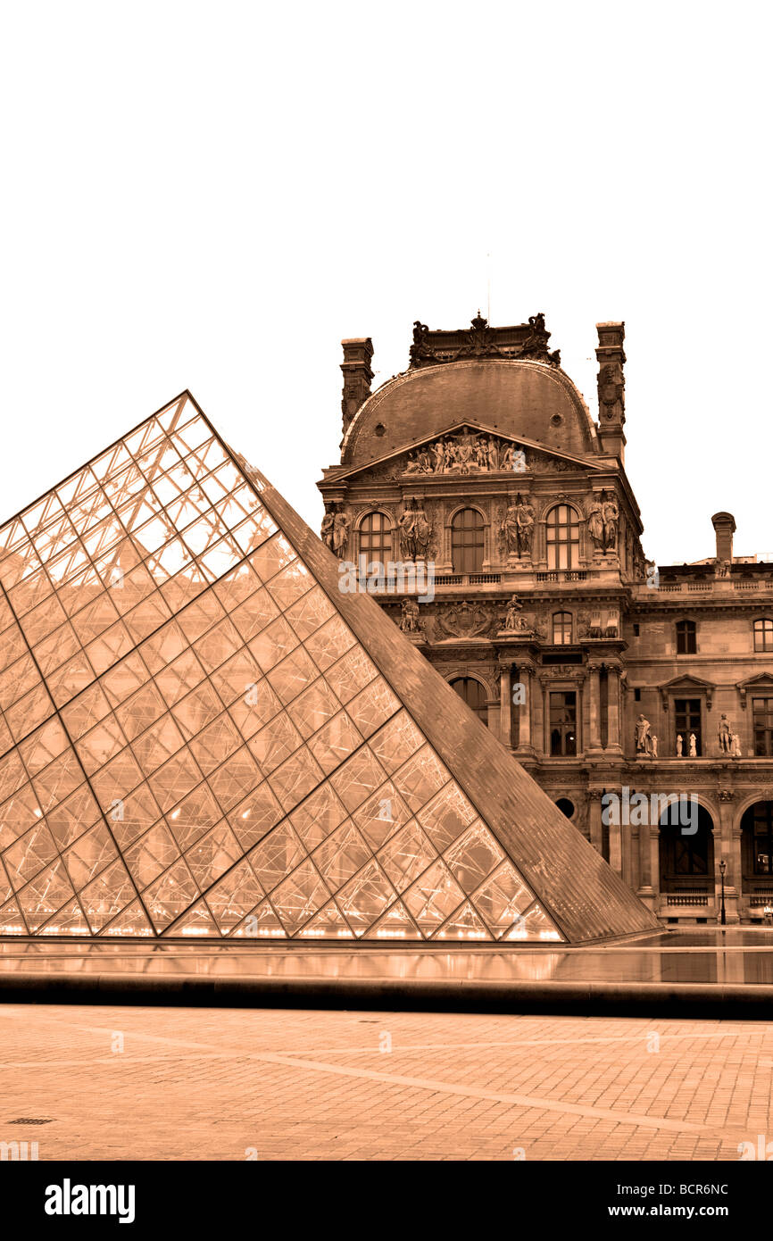 France Paris Musee Louvre Entrance Pyramid Stock Photo - Alamy