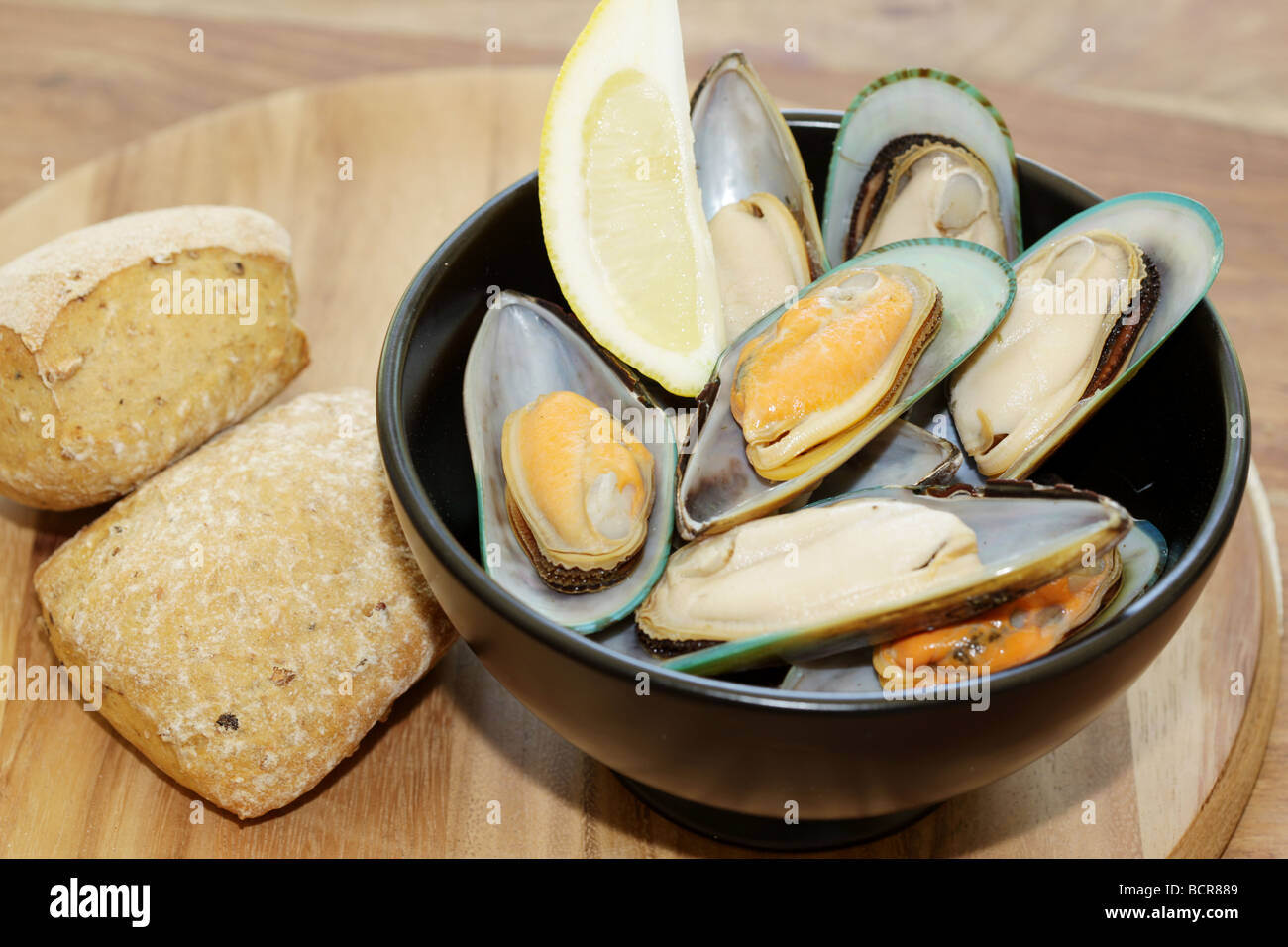 Bowl of Mussels Stock Photo - Alamy
