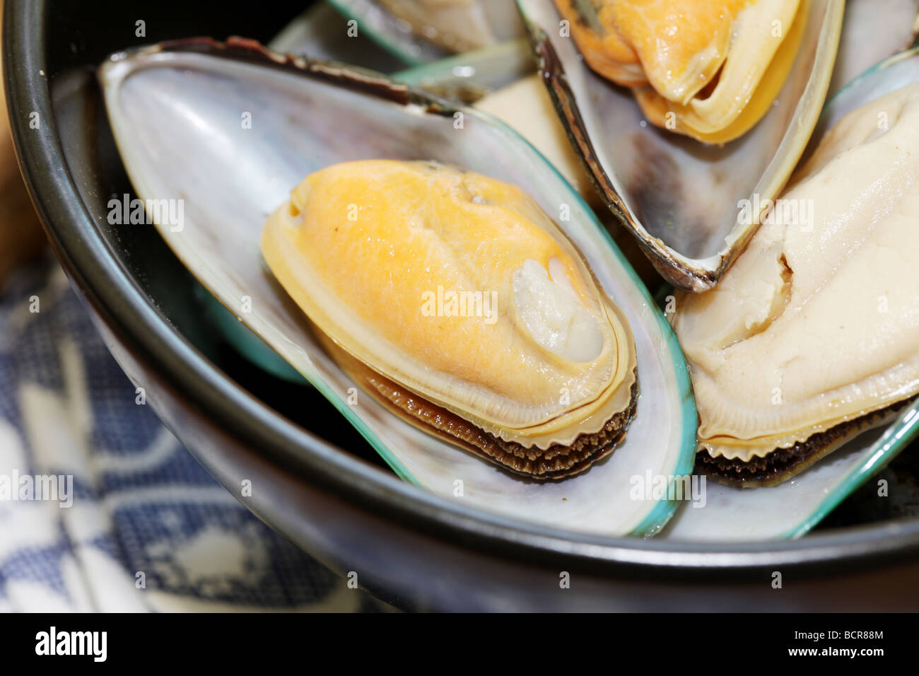 Bowl of Mussels Stock Photo - Alamy