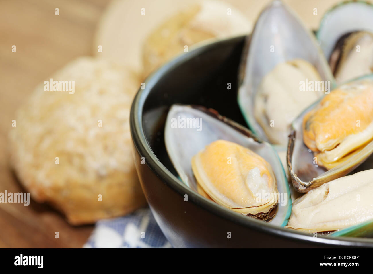 Bowl of Mussels Stock Photo - Alamy