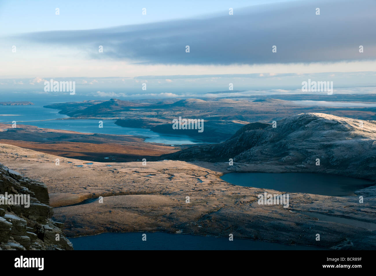 The Kyle of Tongue from Ben Hope, Sutherland, Scotland, UK Stock Photo ...