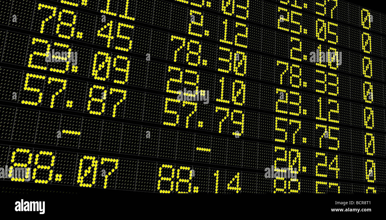Stock market ticker board numbers hi-res stock photography and images ...