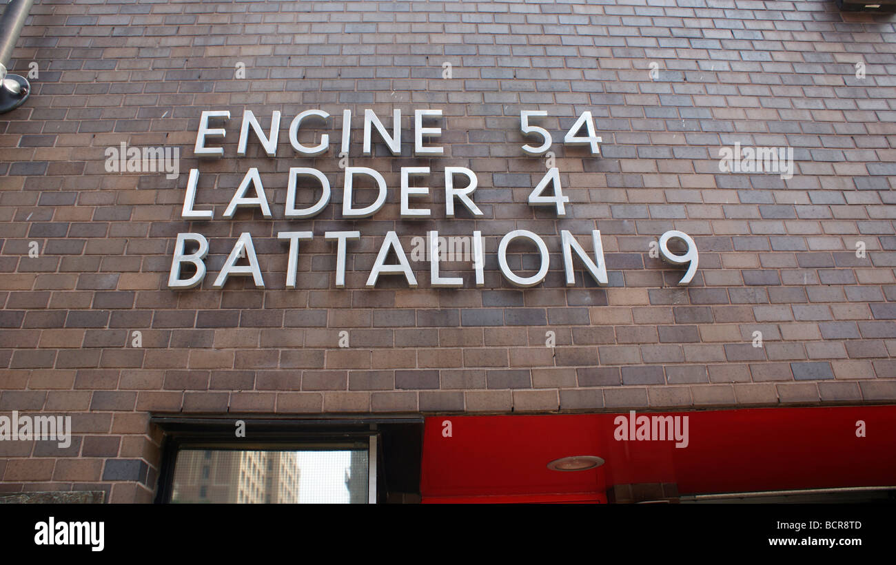 New York Engine 54 Ladder 4 Battalion 9 fire house Stock Photo - Alamy
