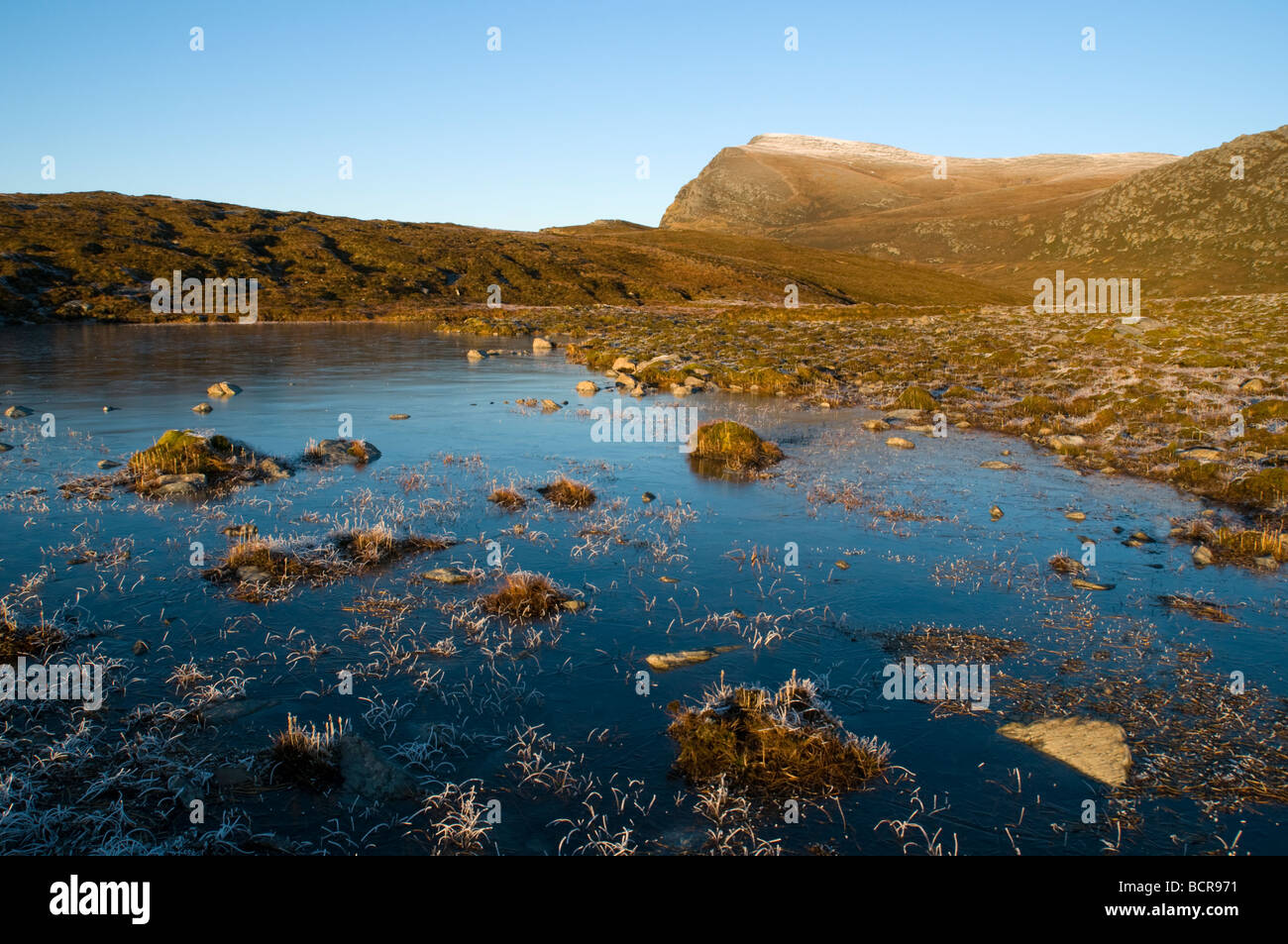 Ben Hope from a pool on the south ridge, Sutherland, Scotland, UK Stock ...