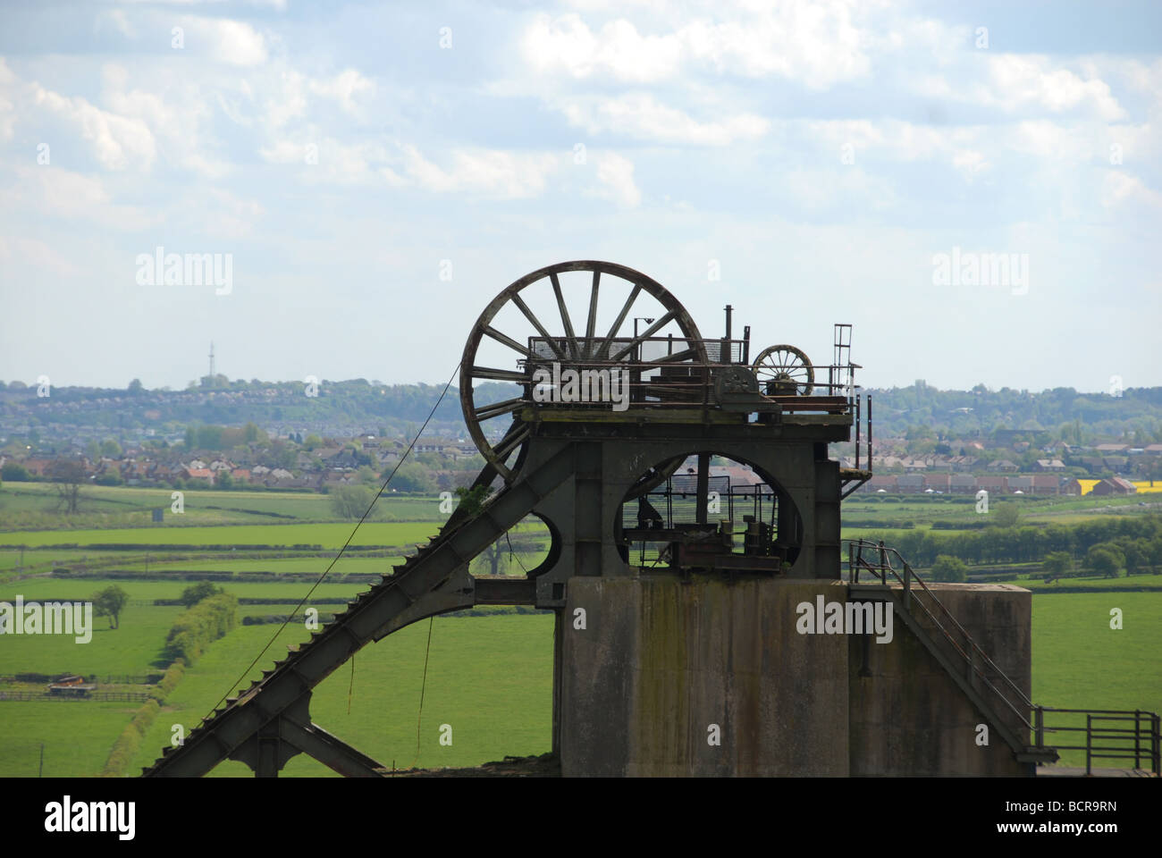 The old colliery at Pleasley in Derbyshire England that is being ...