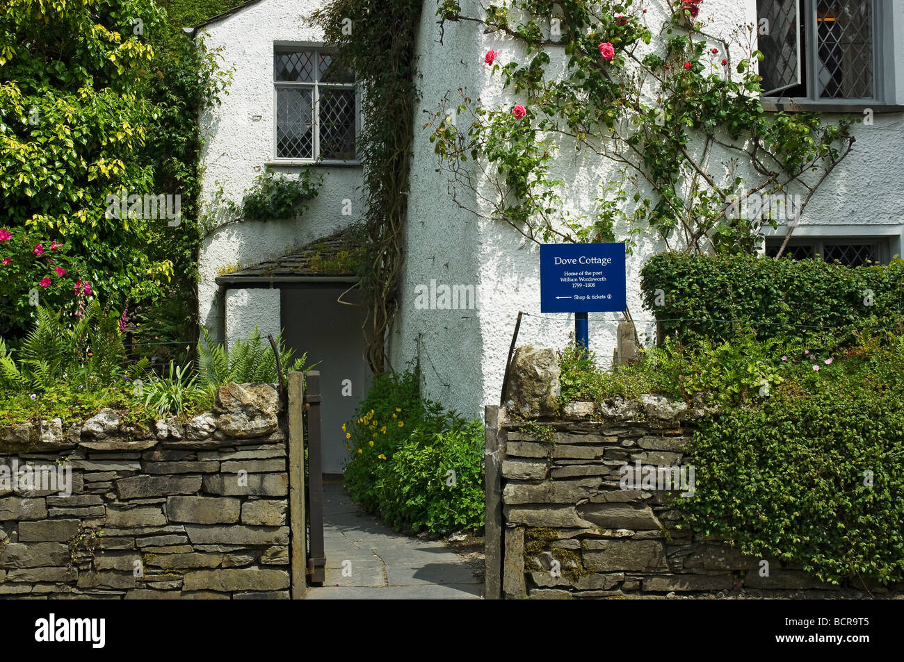 Dove Cottage former home of William Wordsworth in summer Grasmere ...