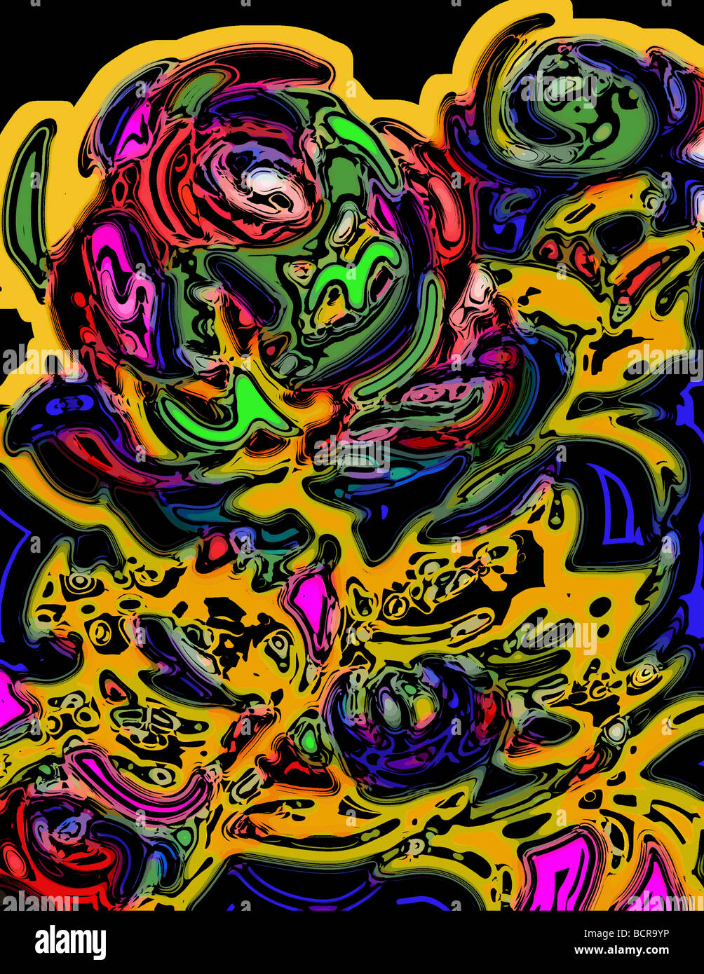 Abstract head, 2007, Diana Ong (b.1940/Chinese-American) Computer ...