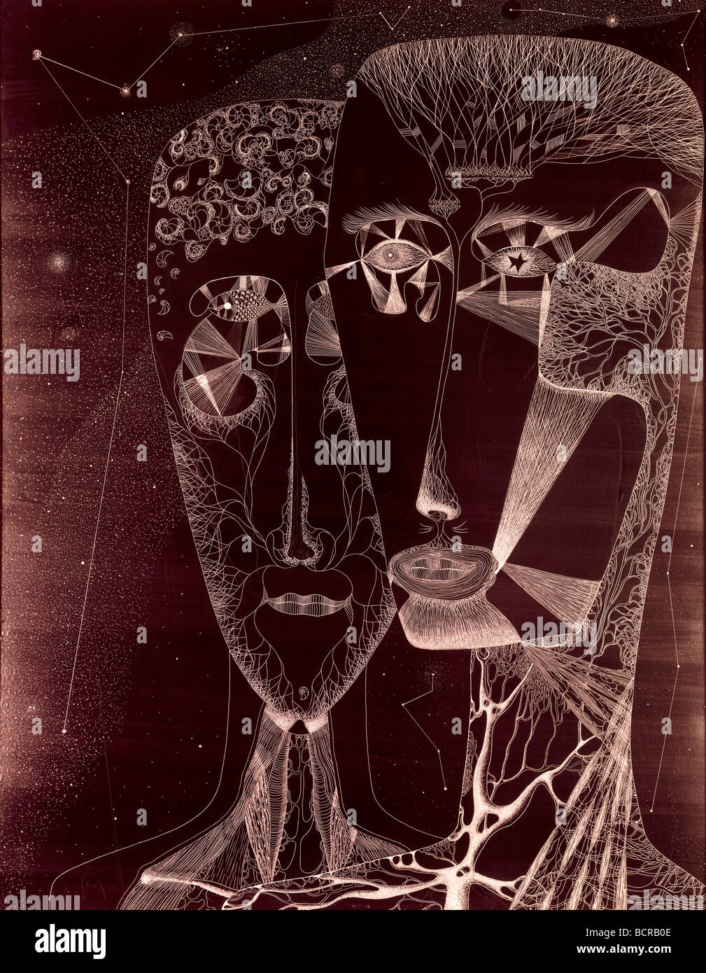 Christ And His Mother by John Riva, 1964 Stock Photo - Alamy