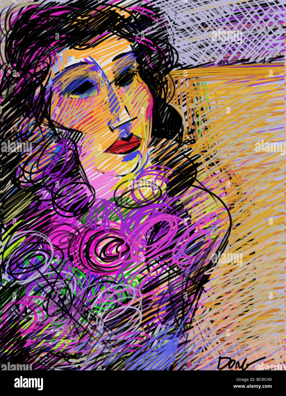 Isenburger's rose, 2007, Diana Ong (b.1940/Chinese-American) Computer ...