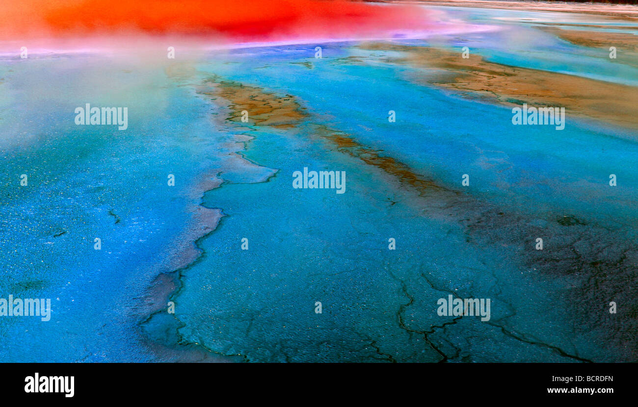 Grand prismatic spring aerial view hi-res stock photography and images ...
