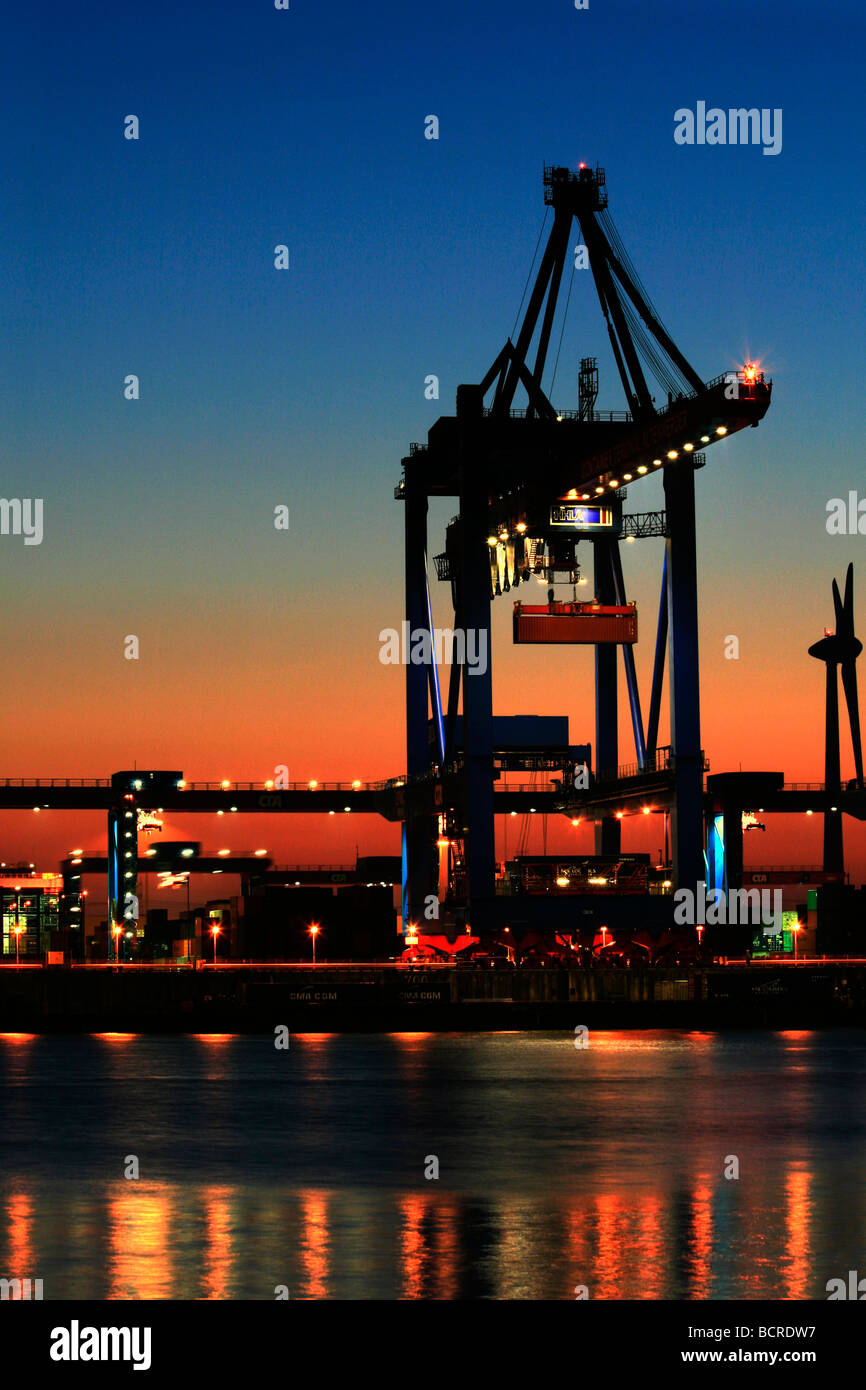 Container terminal Altenwerder (port of Hamburg, Germany Stock Photo ...