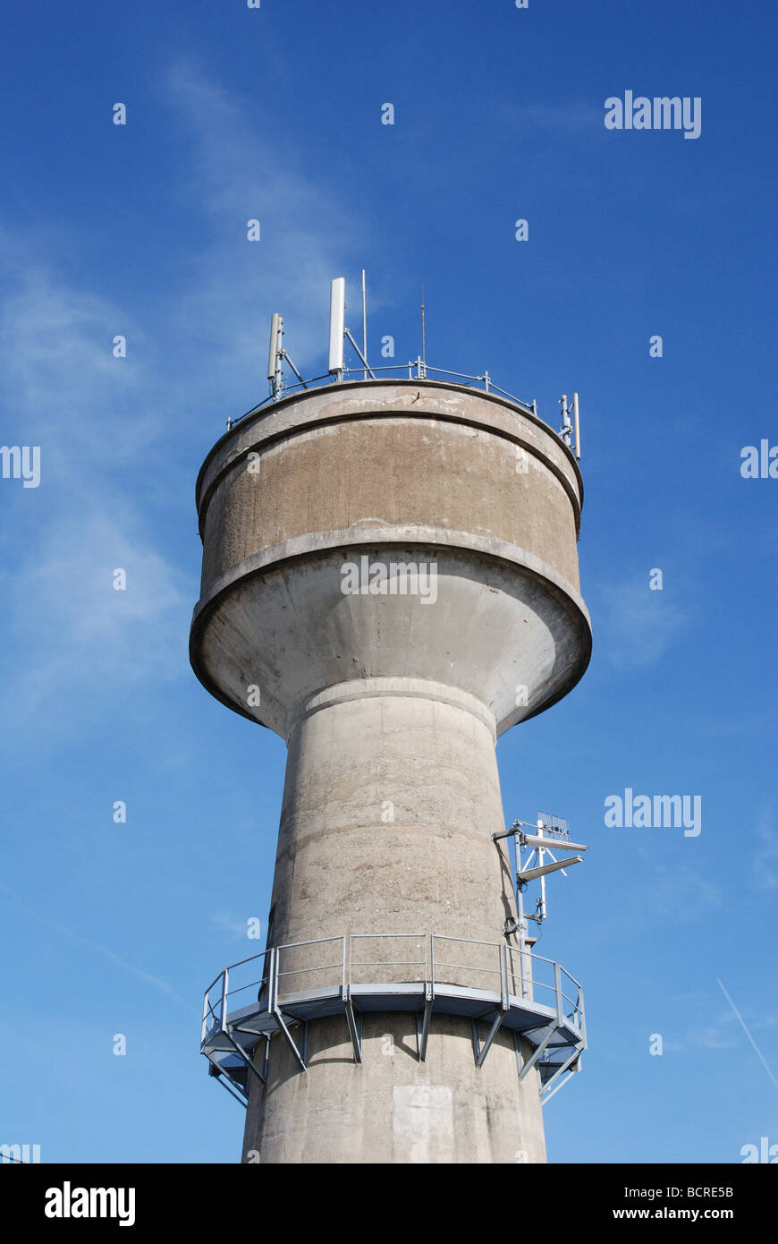 Water Tower on Blue sky Stock Photo - Alamy
