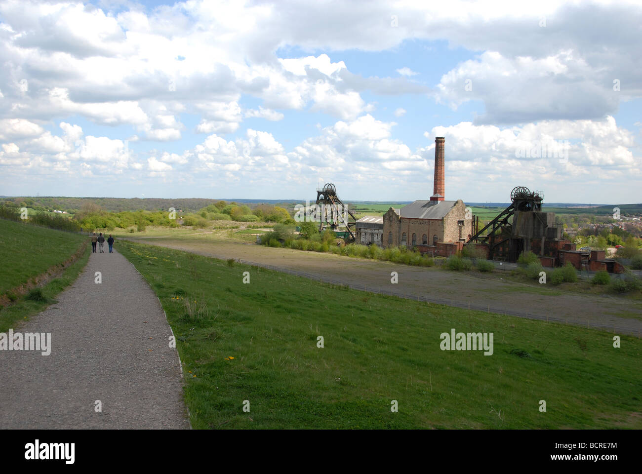 The old colliery at Pleasley in Derbyshire England that is being ...