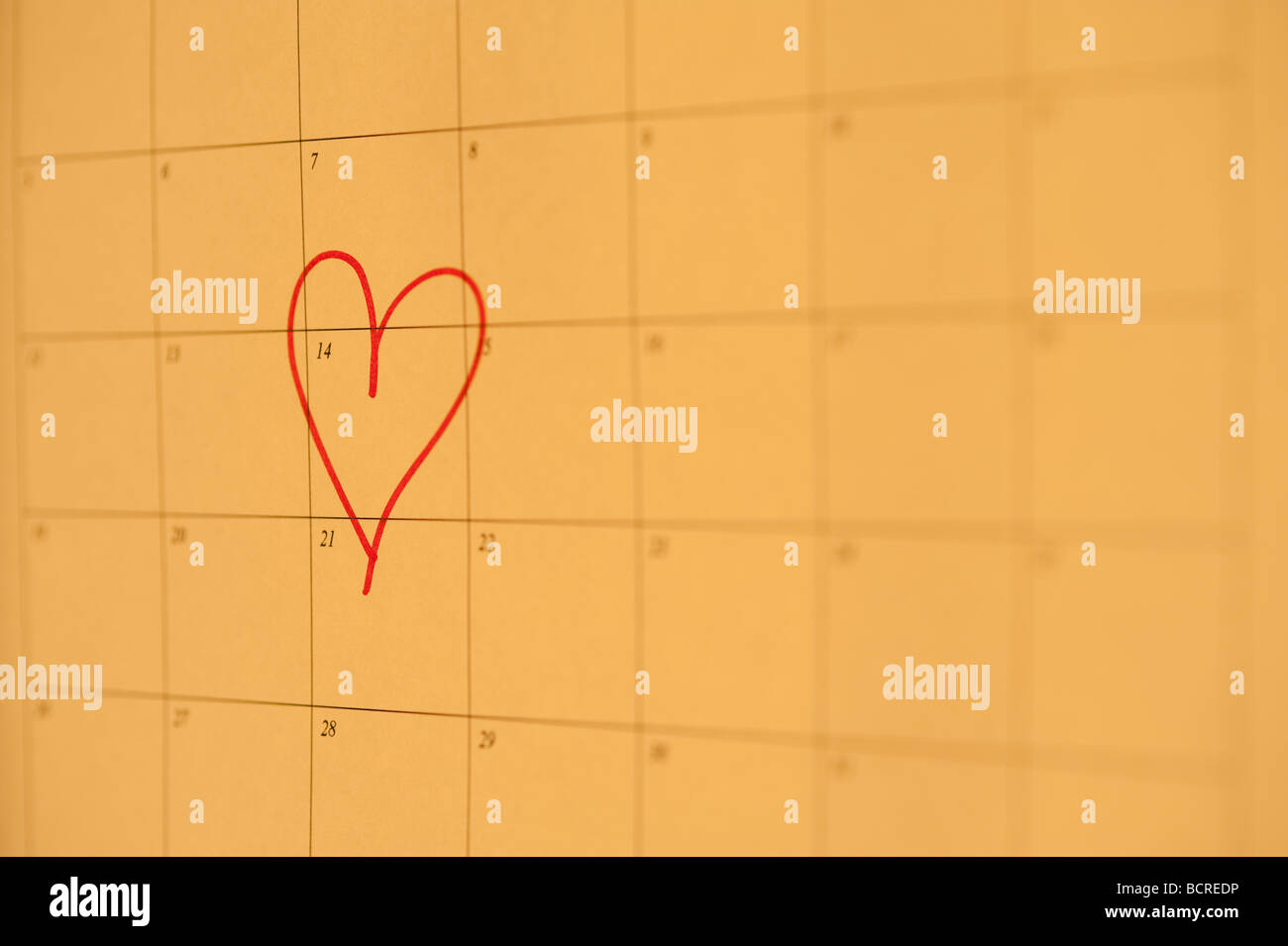 Household calendar with important date to remember Stock Photo - Alamy