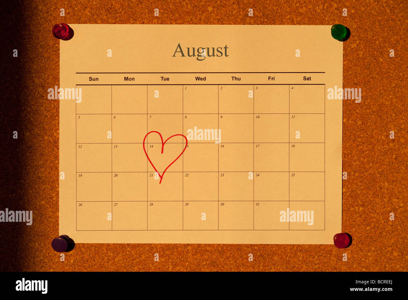 Household calendar with important date to remember Stock Photo - Alamy