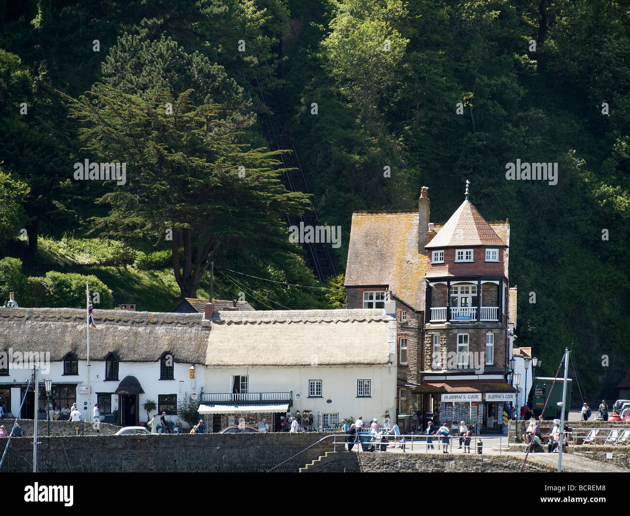 lynmouth harbour lynton the north coast of devon Stock Photo - Alamy