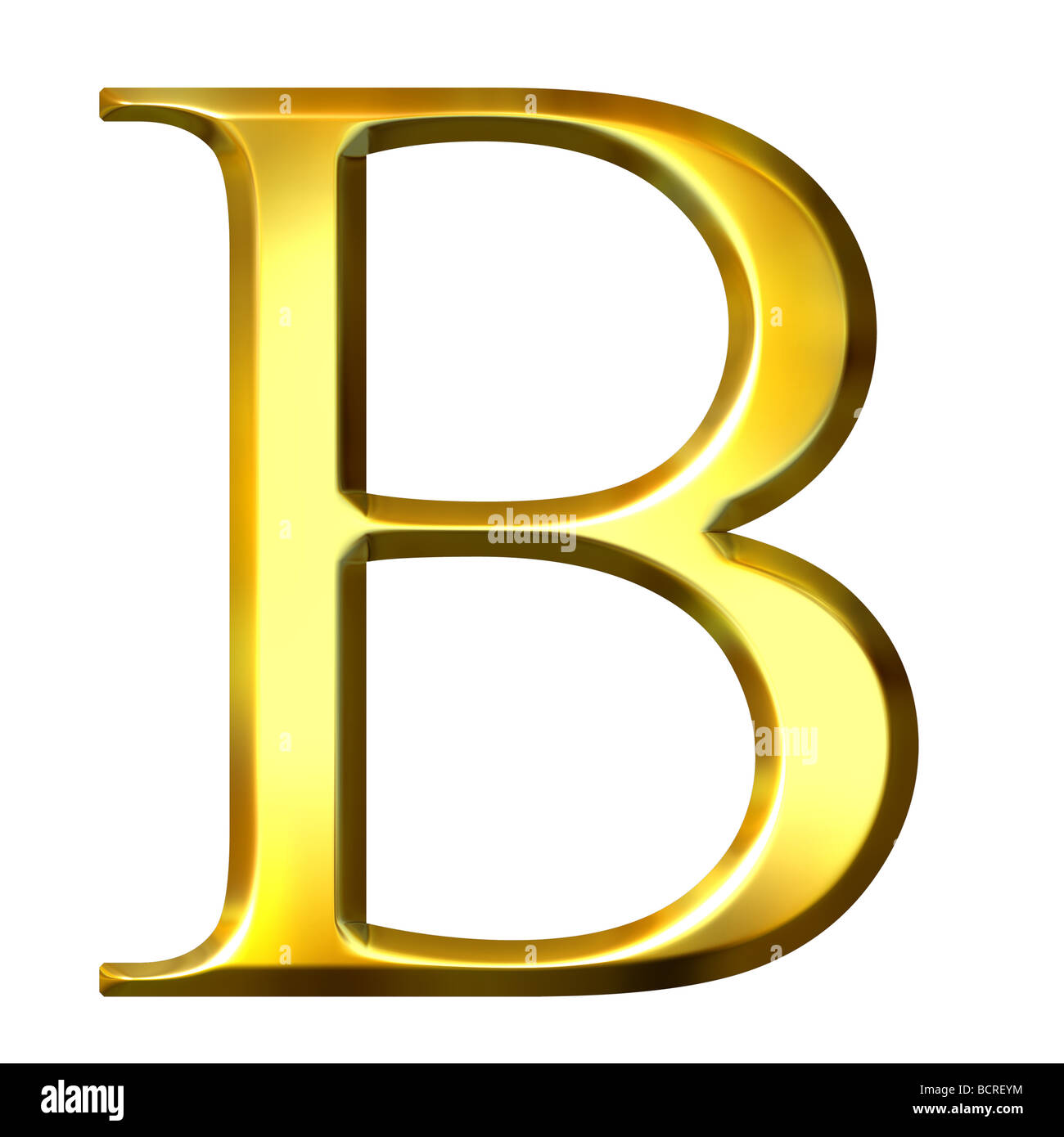 3d golden Greek letter beta Stock Photo - Alamy