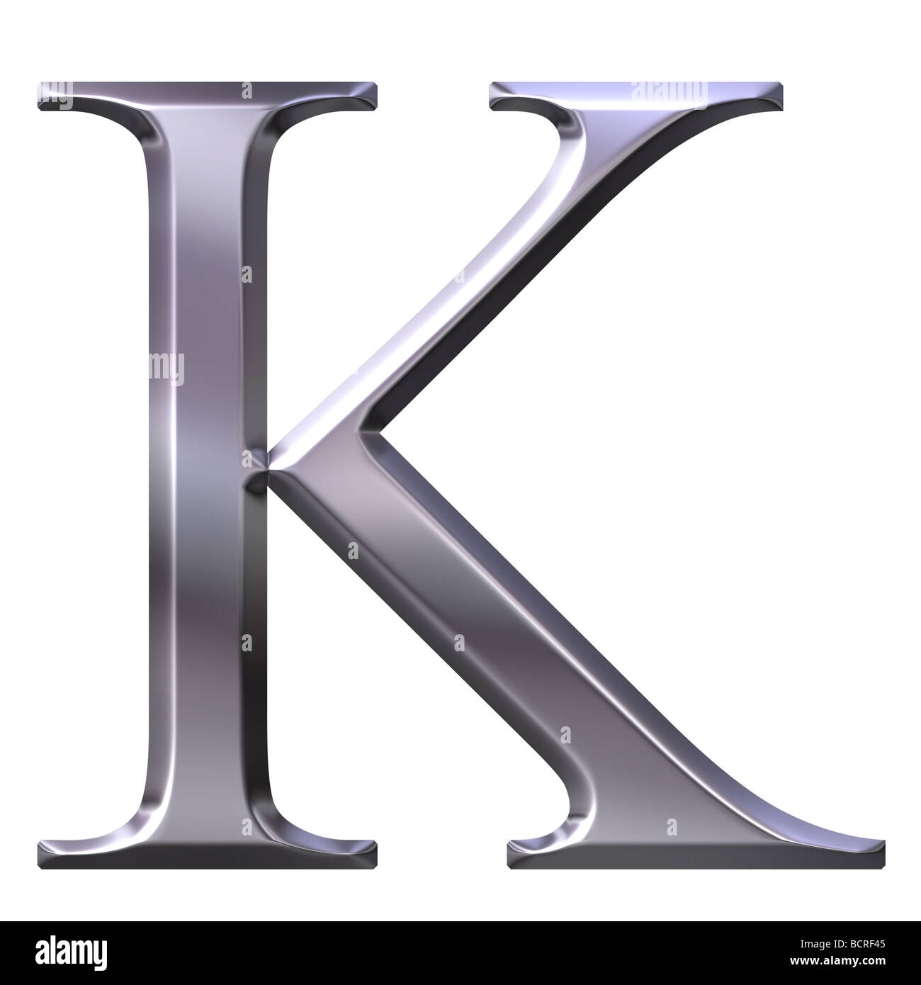 3d silver Greek letter Kappa Stock Photo - Alamy