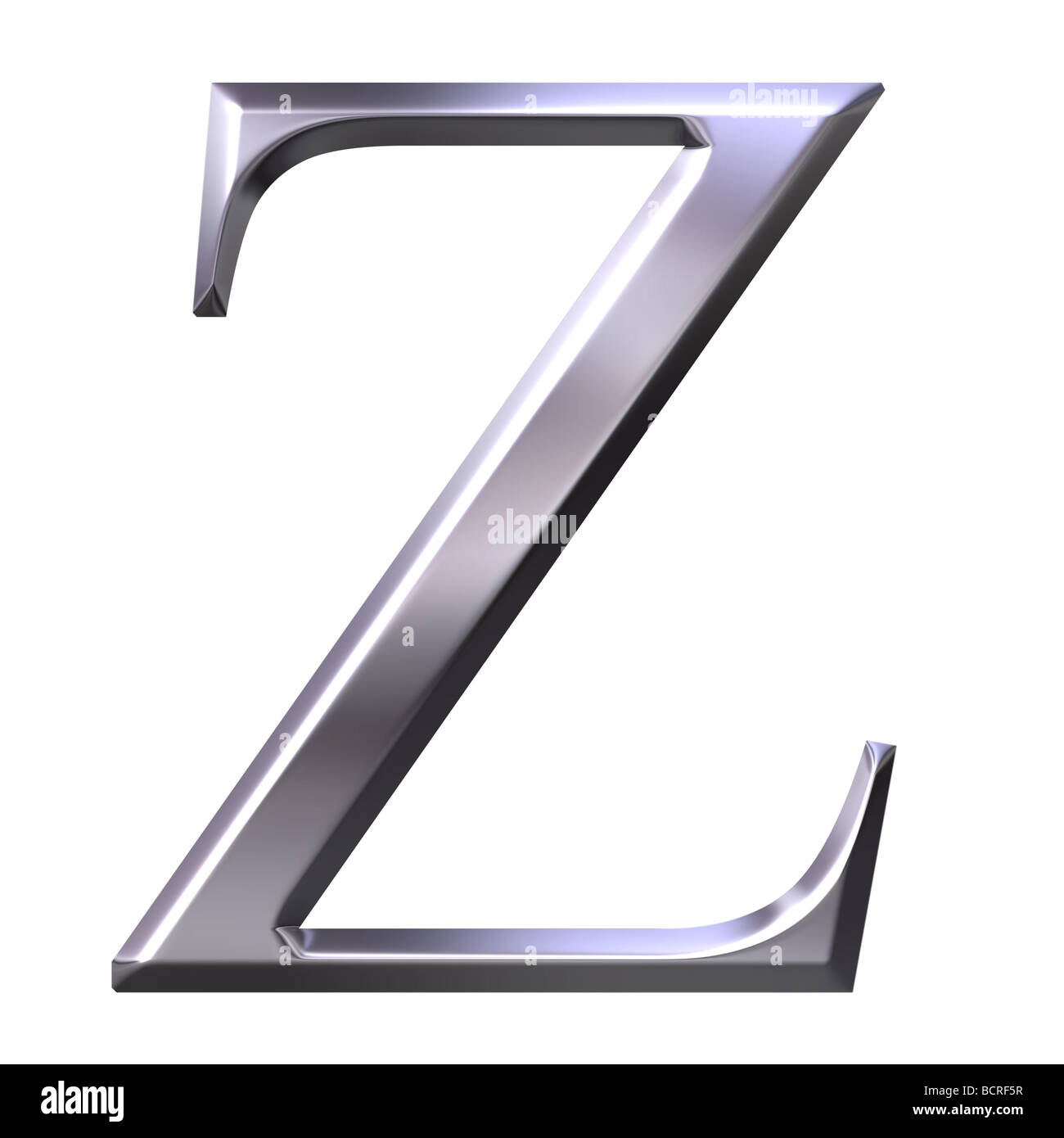 3d silver Greek letter Zeta Stock Photo - Alamy