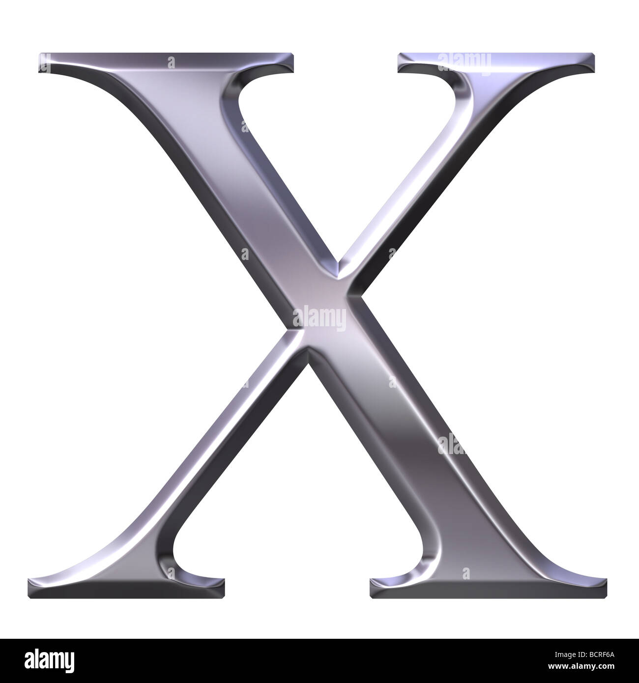 3d silver Greek letter Chi Stock Photo - Alamy