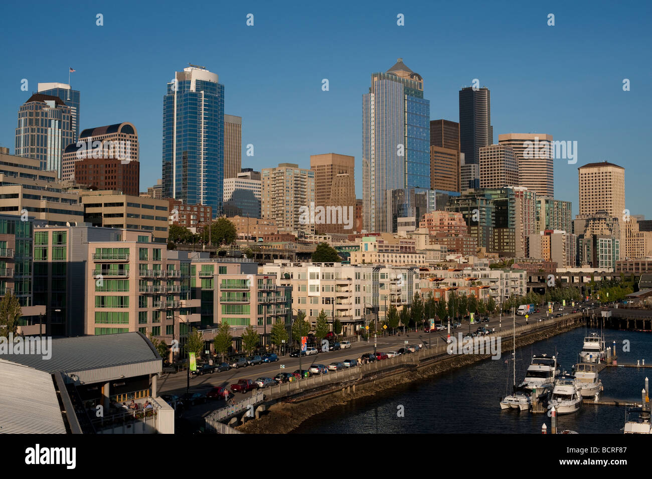 Seattle waterfront retro image hi-res stock photography and images - Alamy