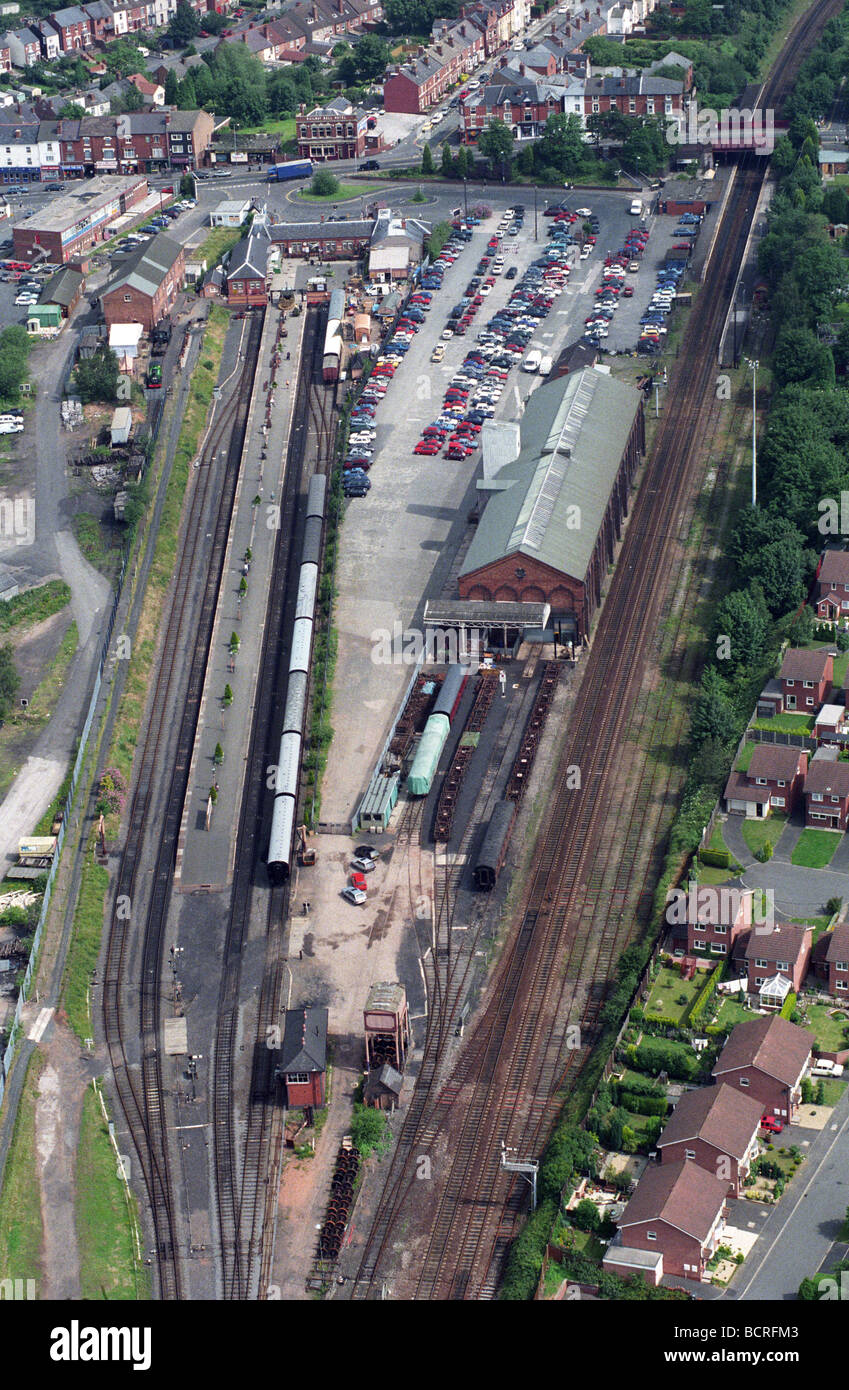 Aerial view of Kidderminster Severn Valley Railway Station Stock Photo ...