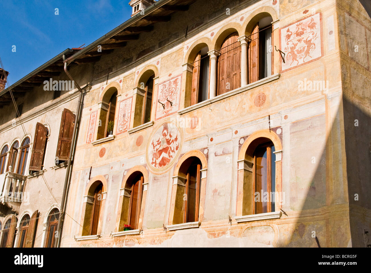Buildings in piazza Maggiore Feltre Belluno Italy Stock Photo - Alamy