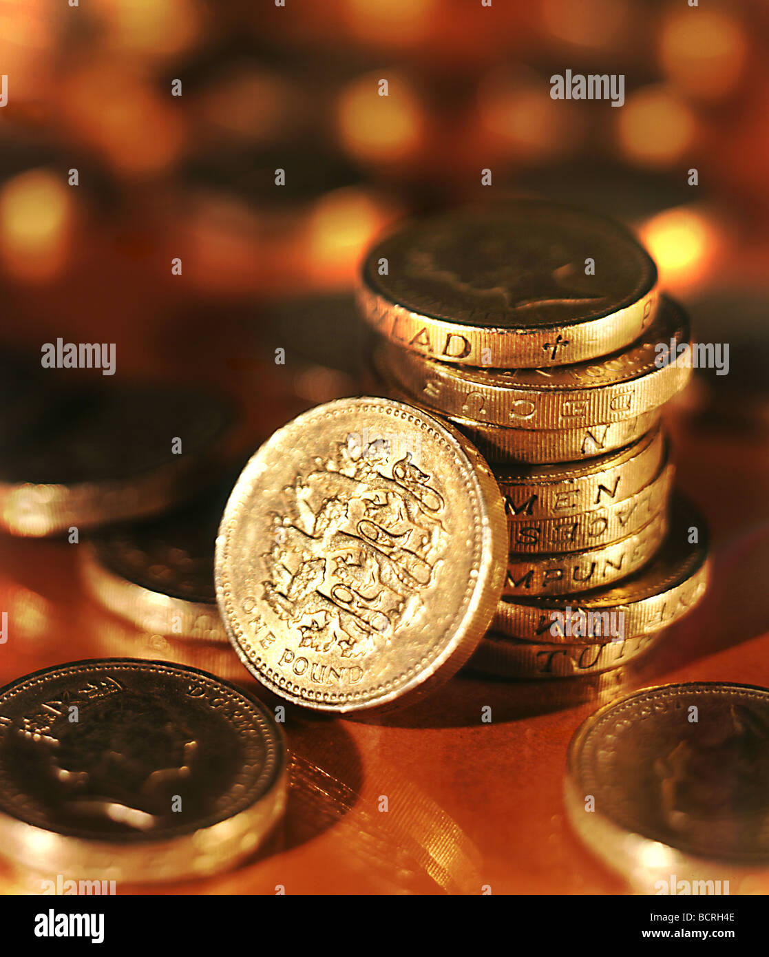 stack of pound coins Stock Photo - Alamy