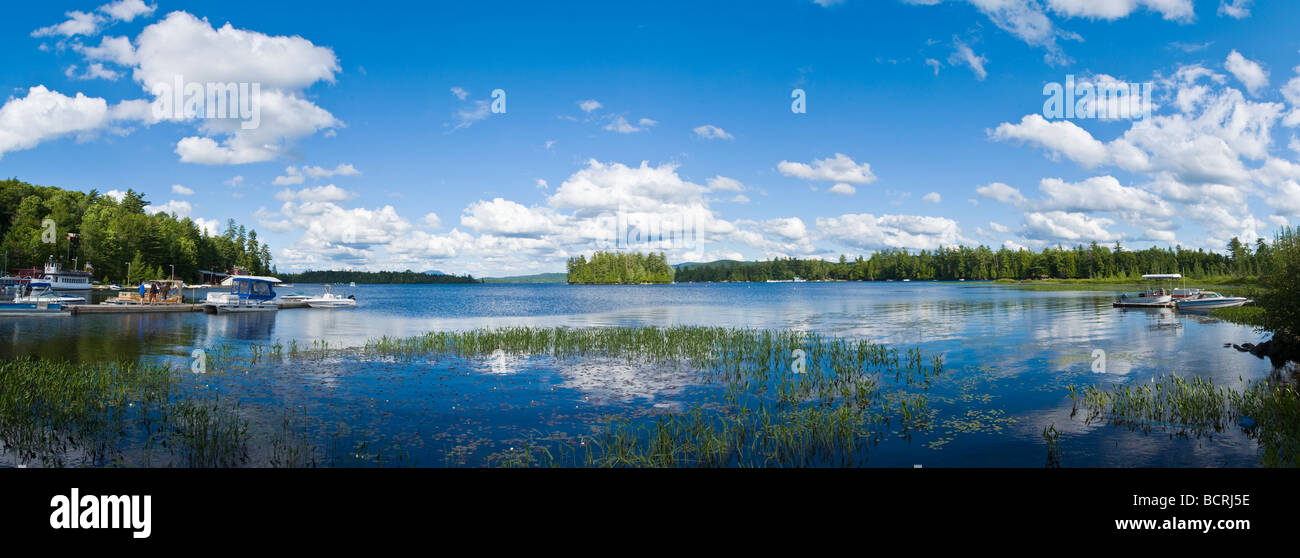Panoramic of Raquette Lake in the Adirondack Mountains of New York ...