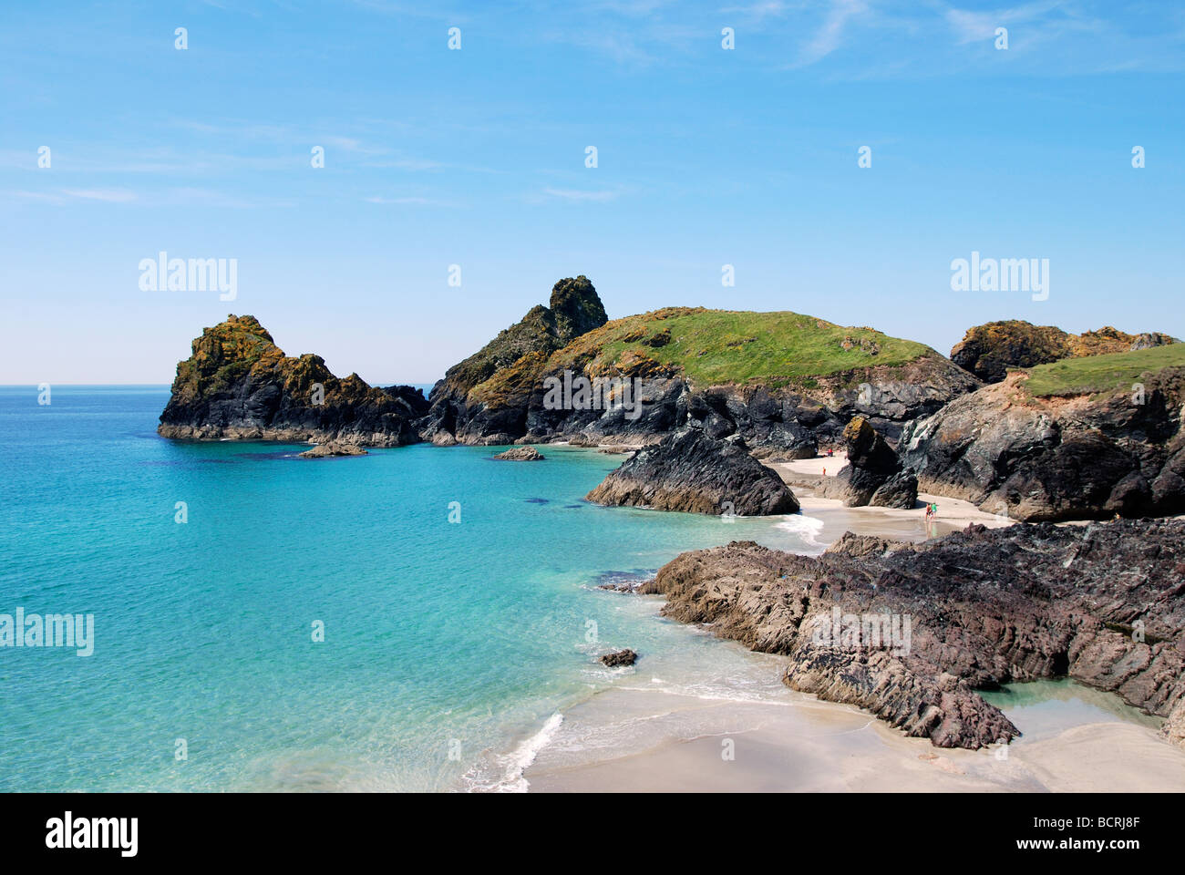 kynance cove near lizard point in cornwall, uk Stock Photo - Alamy