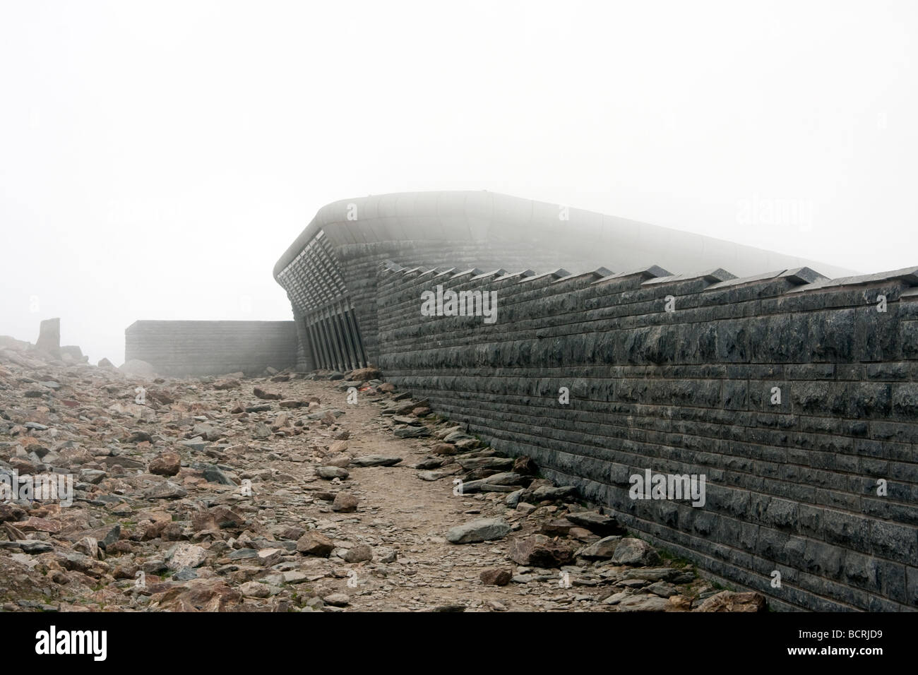 Snowdon summit cafe, Snowdonia, Wales Stock Photo - Alamy