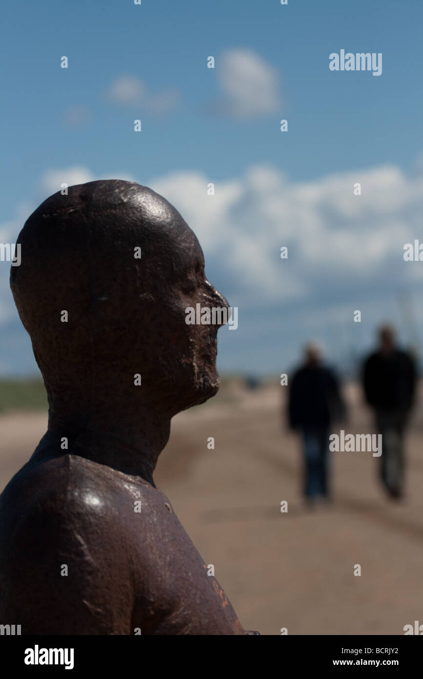 Antony Gormley 'Another Place' statues Stock Photo - Alamy