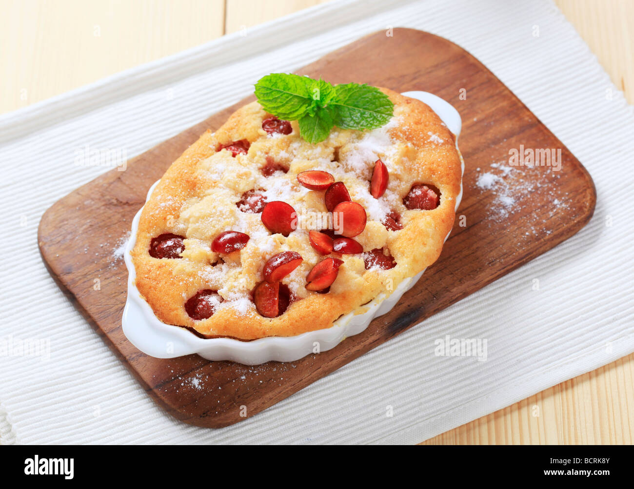 Cherry sponge cake Stock Photo - Alamy