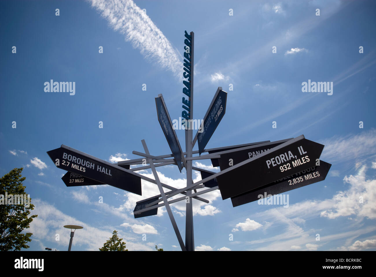Destination sign entrance erie basin hi-res stock photography and ...