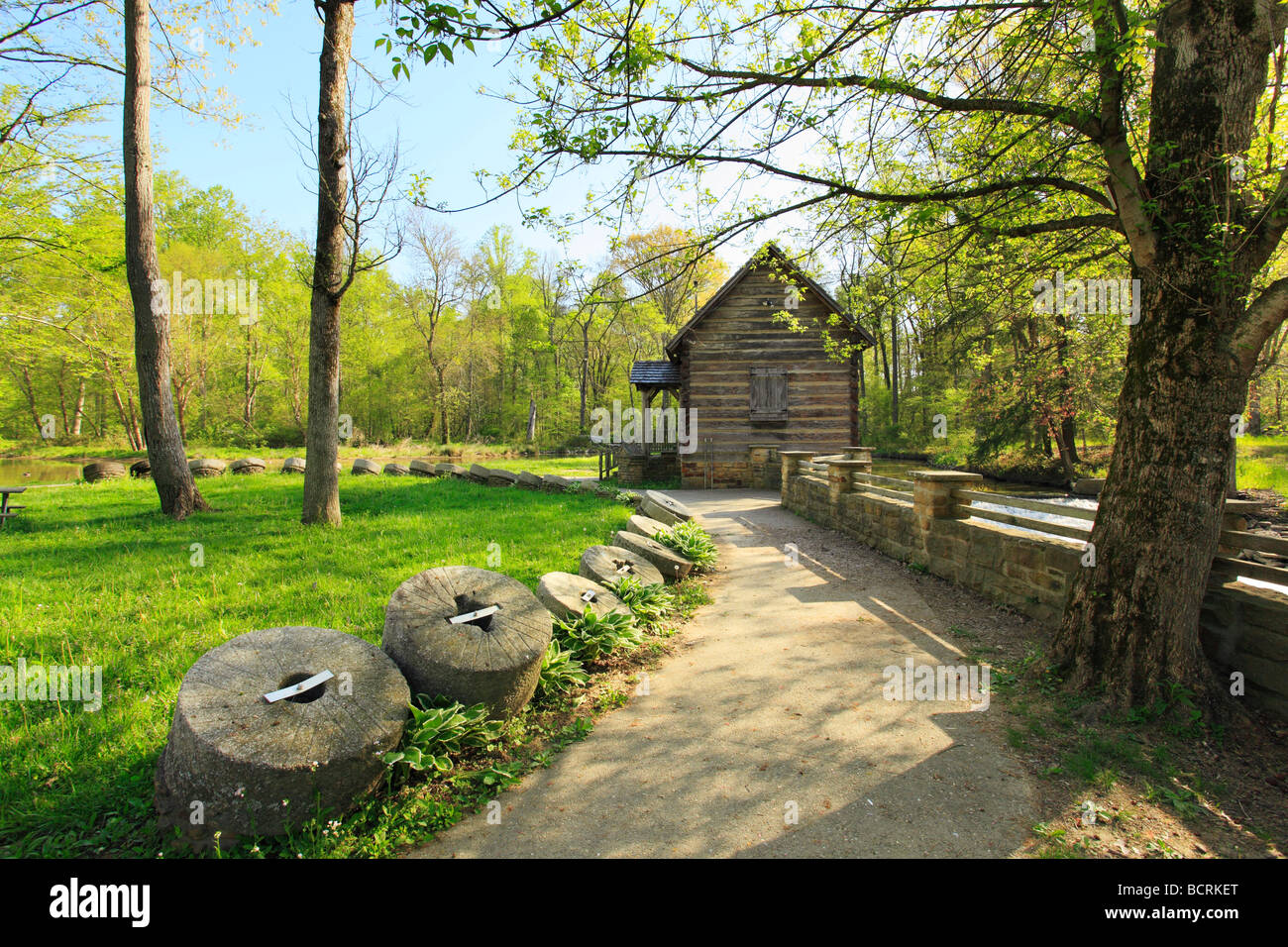 Millstone display at McHargue s Mill Levi Jackson State Park London ...