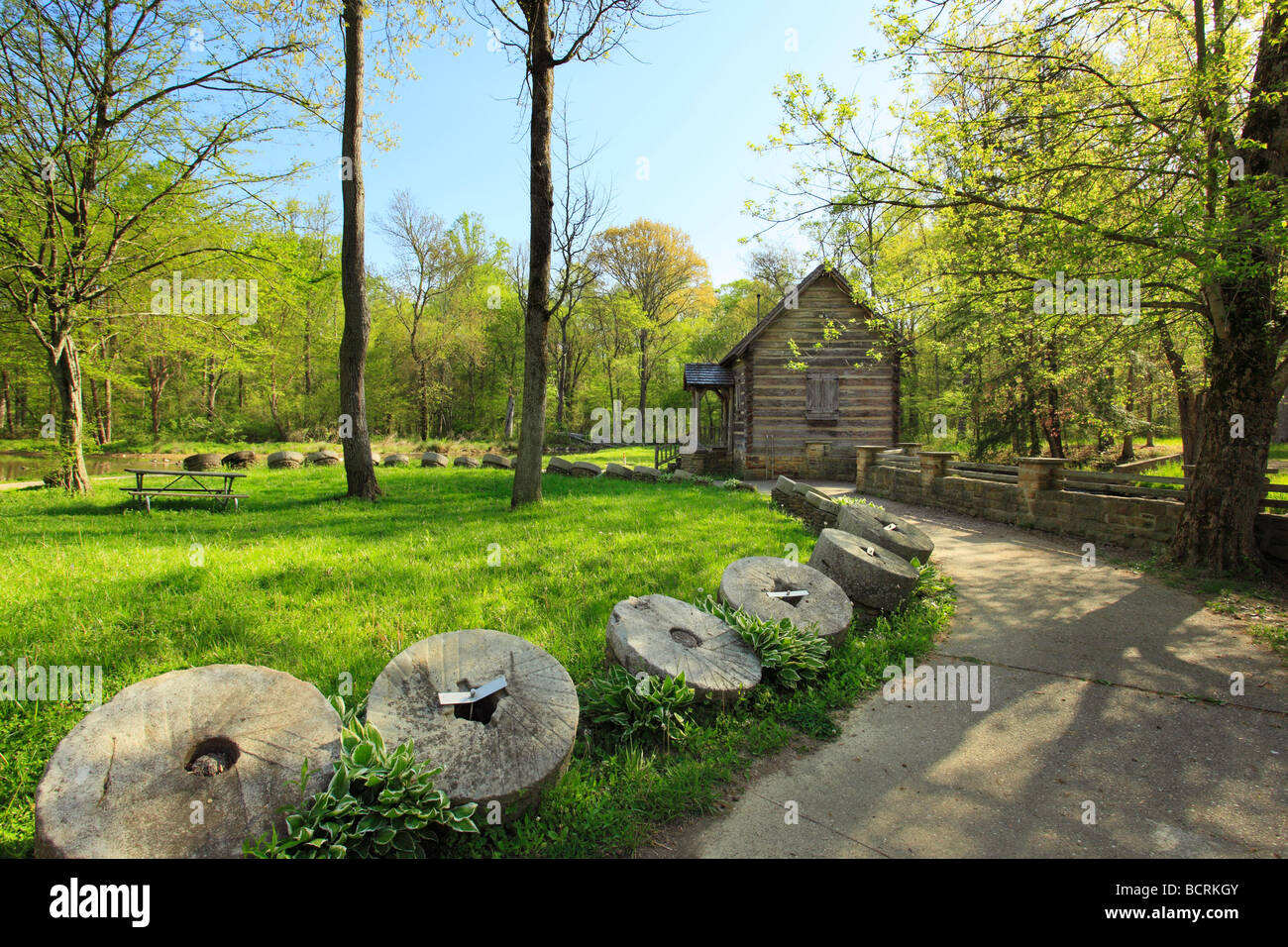 Millstone display at McHargue s Mill Levi Jackson State Park London ...