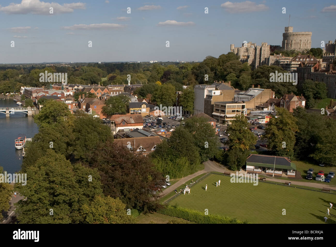 Windsor Castle, River Thames and Windsor aerial view Stock Photo - Alamy