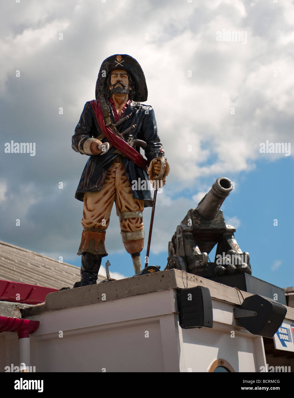 A pirate dummy advertising an amusement park Stock Photo - Alamy
