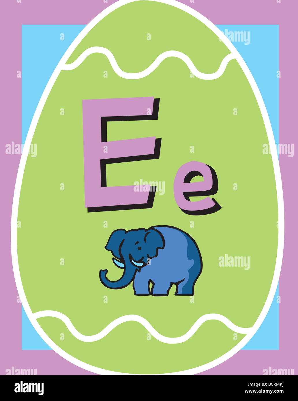 Flash Card Letter E nouns. See whole alphabet in my series! Stock Photo ...