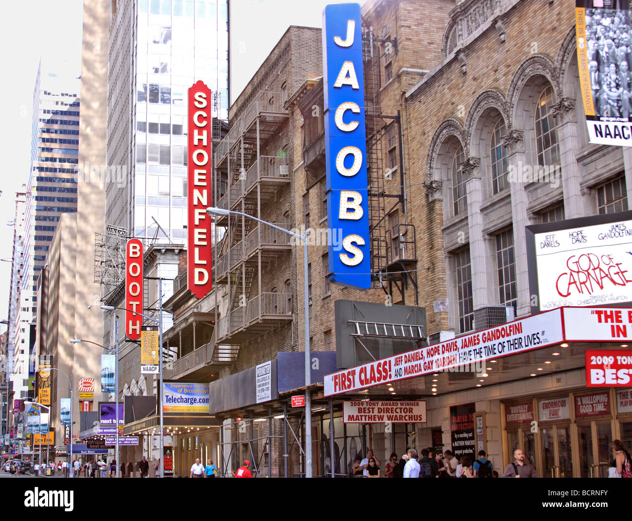 Broadway theater district near Times Square New York City USA Stock ...