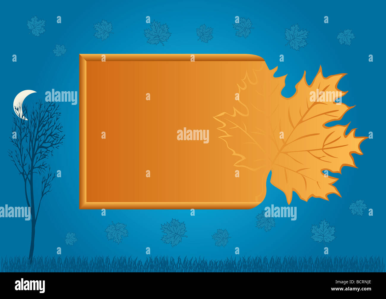 Background artwork with autumn motive for use as invitation ...