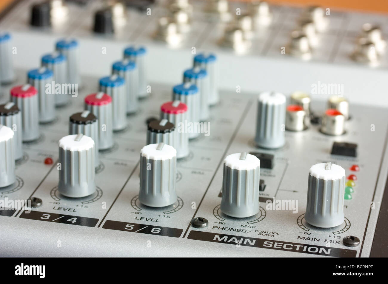 diagonal view of compact audio mixer Stock Photo - Alamy