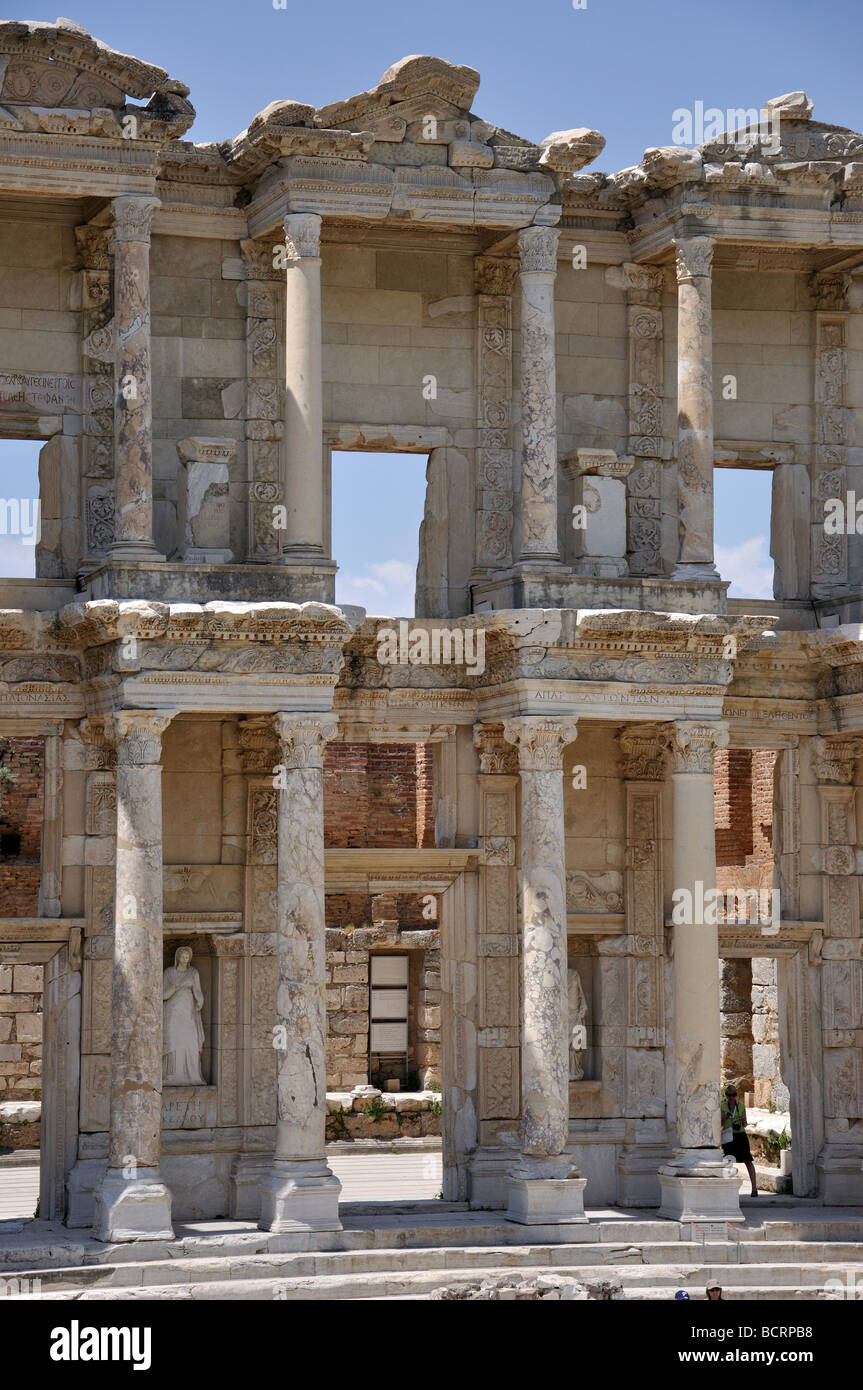 The Library of Celsus, ancient city of Ephesus, Selcuk, Izmir Province ...