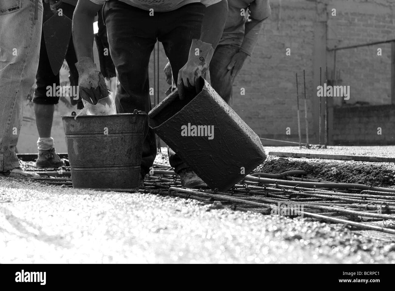 Men working in construction Stock Photo - Alamy