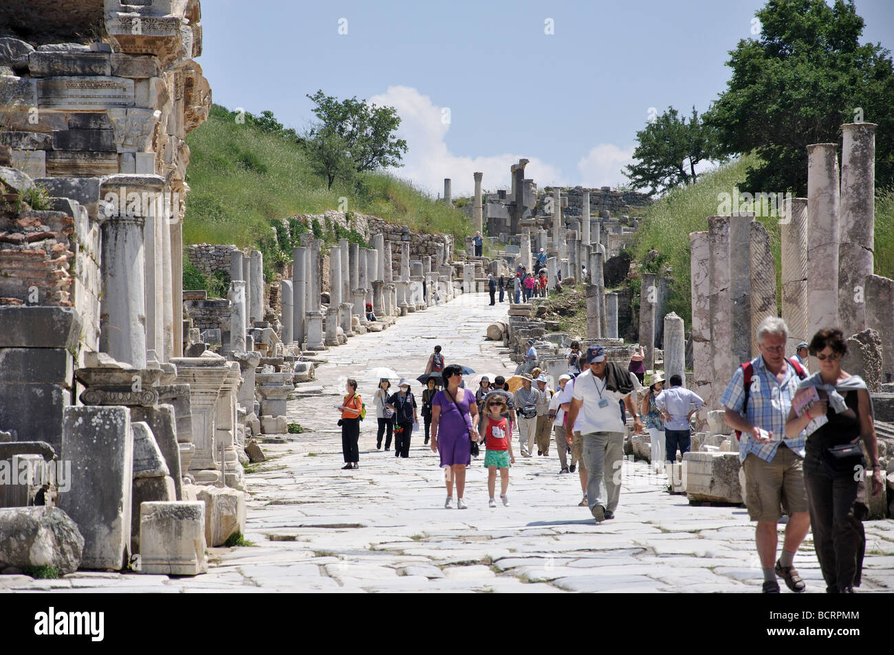 Curetes Street, ancient city of Ephesus, Selcuk, Izmir Province ...