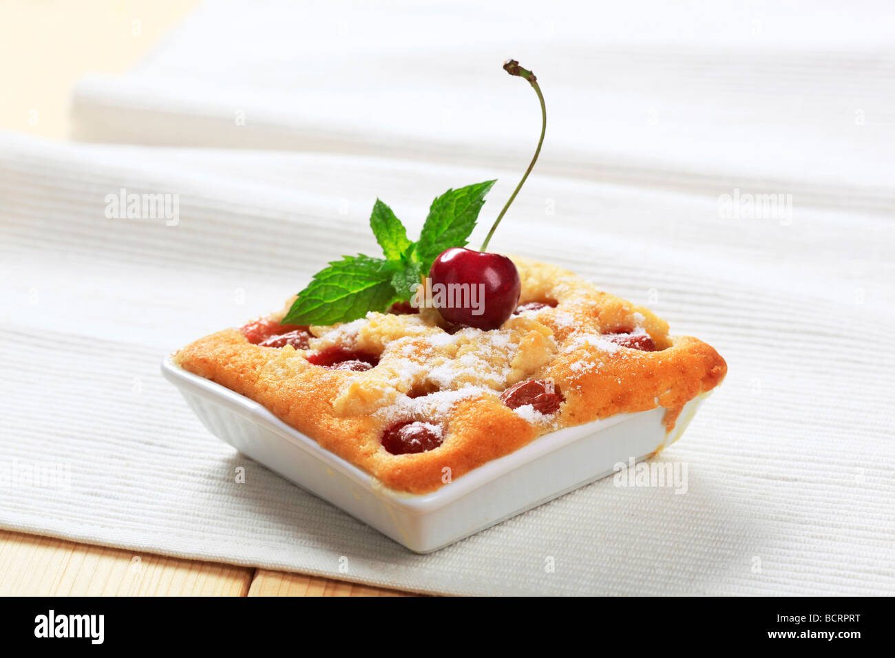 Cherry sponge cake Stock Photo - Alamy