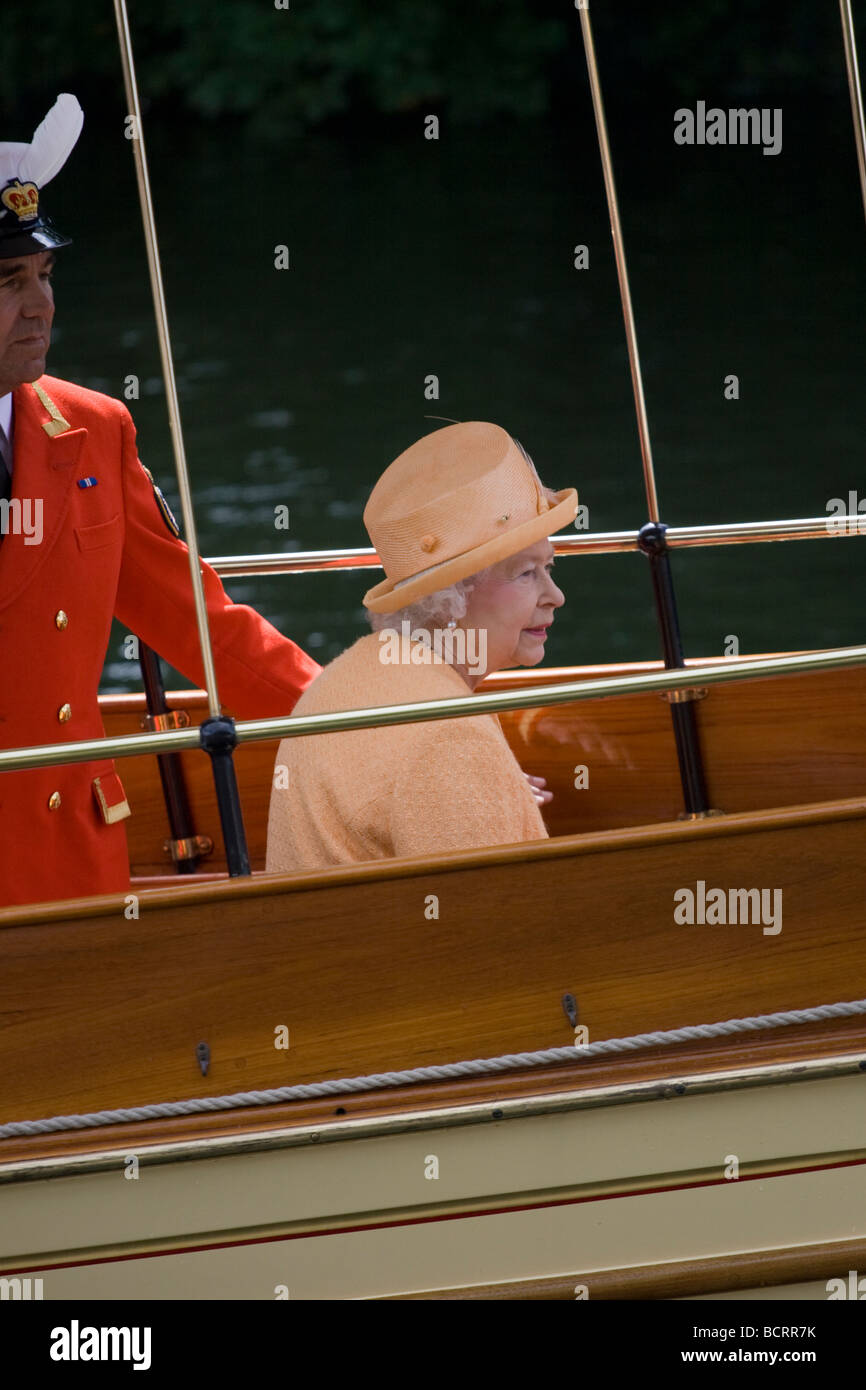 HRH Queen Elizabeth II attends the annual Swan Upping Ceremony, Boveney ...