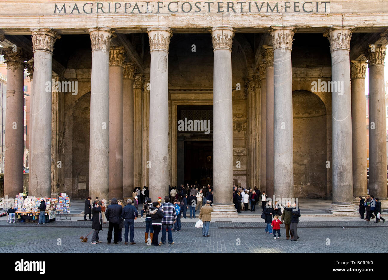 pantheon facade in Rome Italy Stock Photo - Alamy